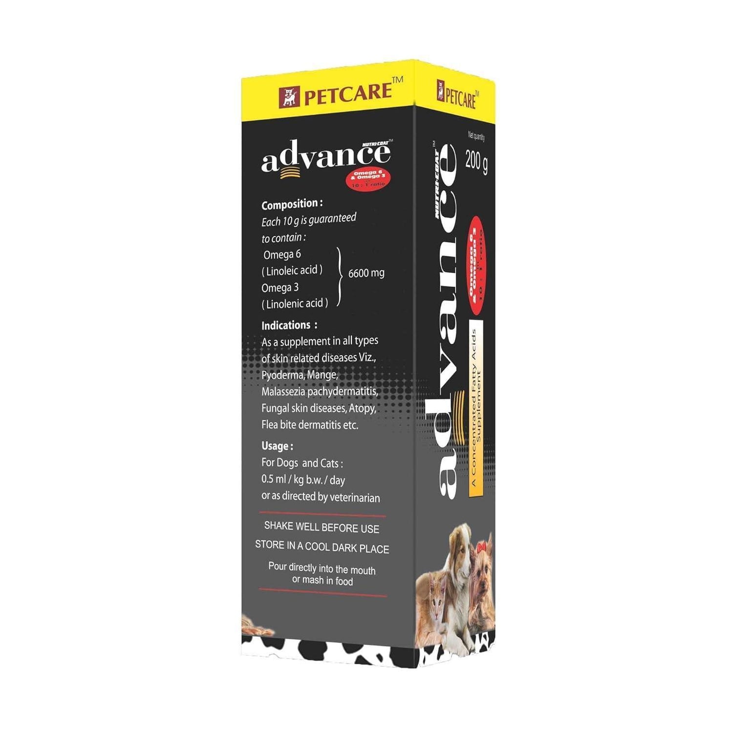 Petcare Nutricoat Advance with Omega 6 & 3 Fatty Acids for Dogs and ...