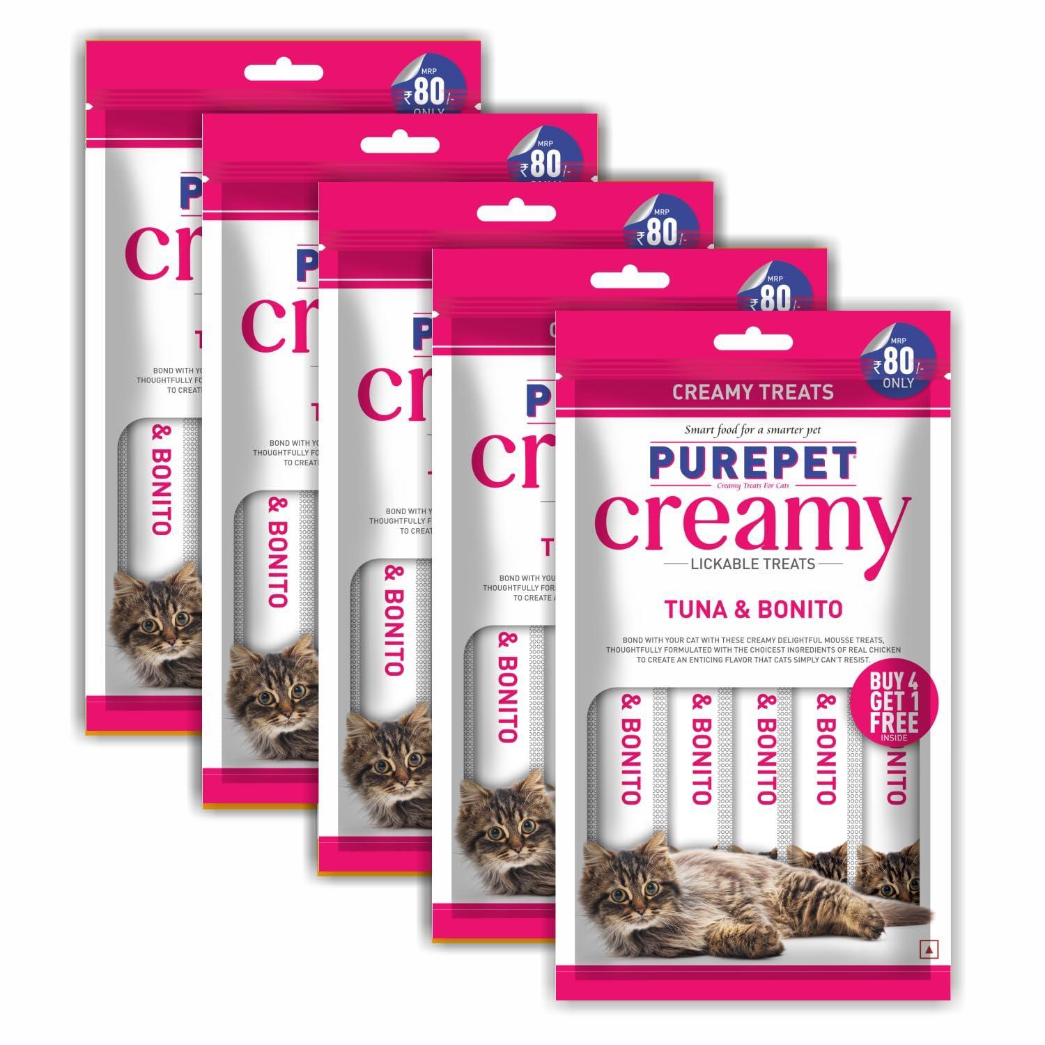 Purepet Creamy Treats for Cat and Kitten Tuna & Bonito Flavour — Ofypets