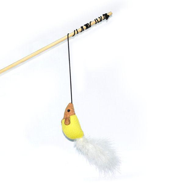 Basil Cat Stick Teaser Toy with Mouse — Ofypets