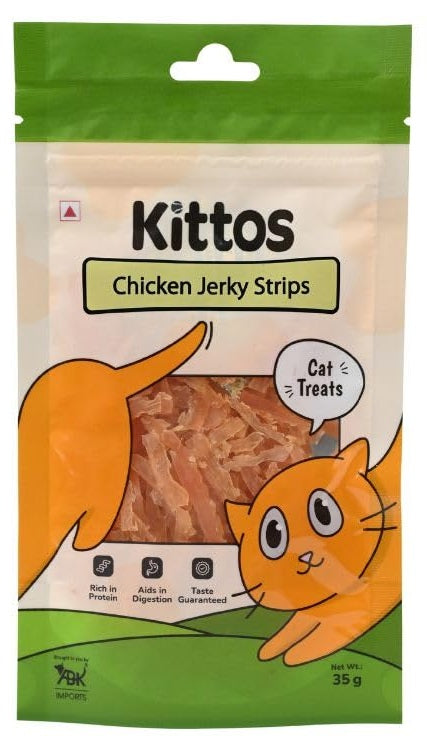 Kittos Purr-fect Chicken Jerky Strips Cat Treats — Ofypets