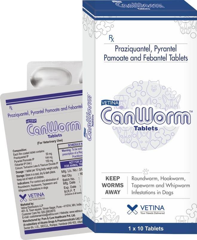 Vetina Canworm Deworming Tablets for Dogs — Ofypets